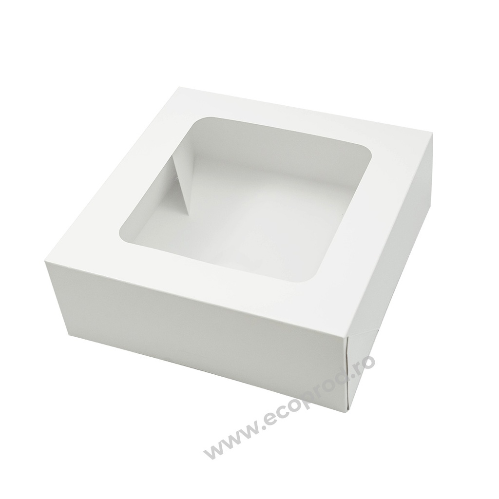 CUTII ALBE CU FEREASTRA 25X25X9 CM | ECO PROD